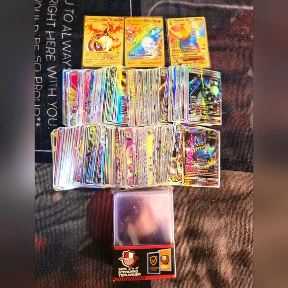 Pokemon | Toys | 4 Gold Metal Pokemon Charizard Cards 24 Pokmon Gx ...